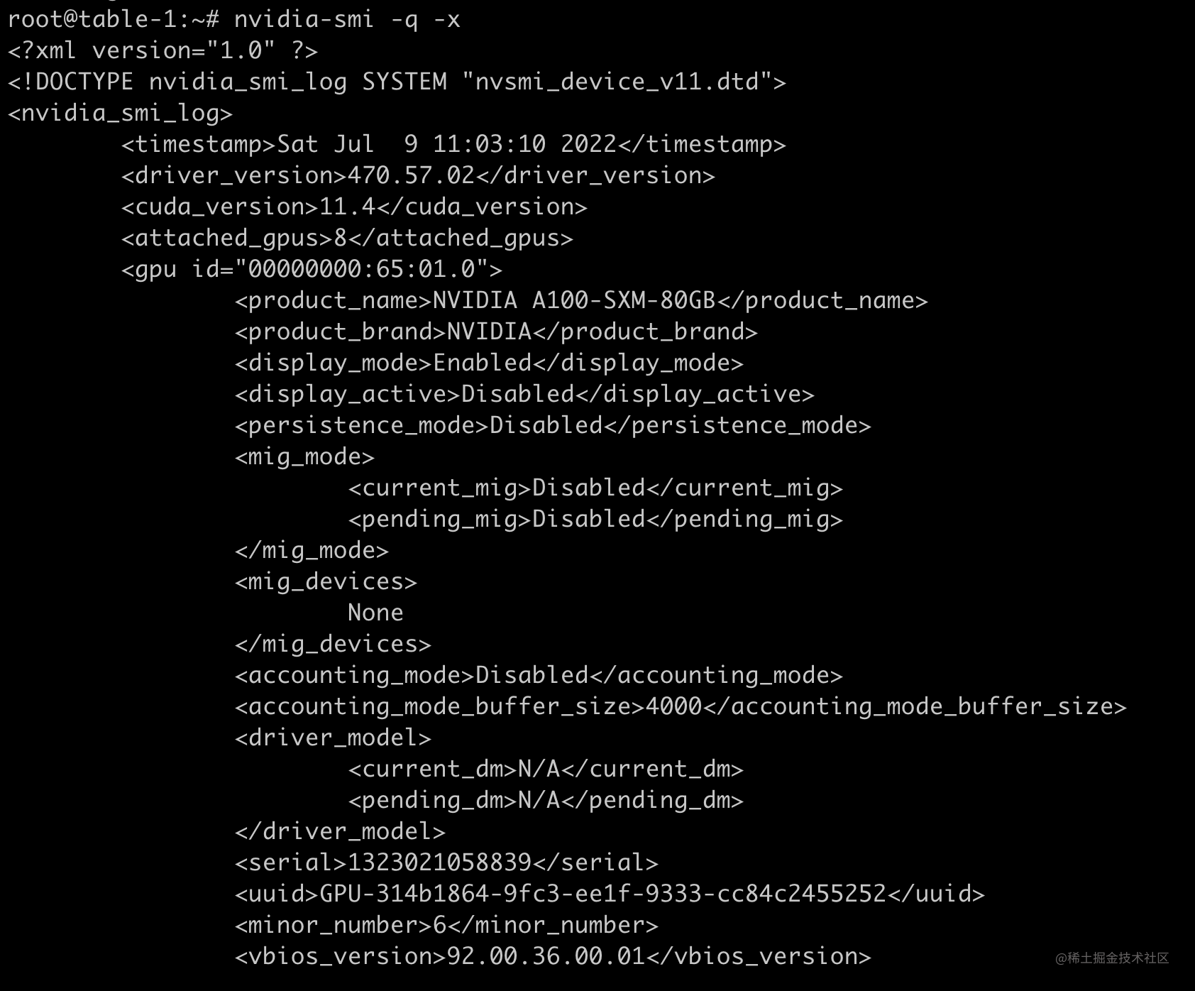 NVIDIA-SMI系列命令详解(3)-查询选项 - 掘金