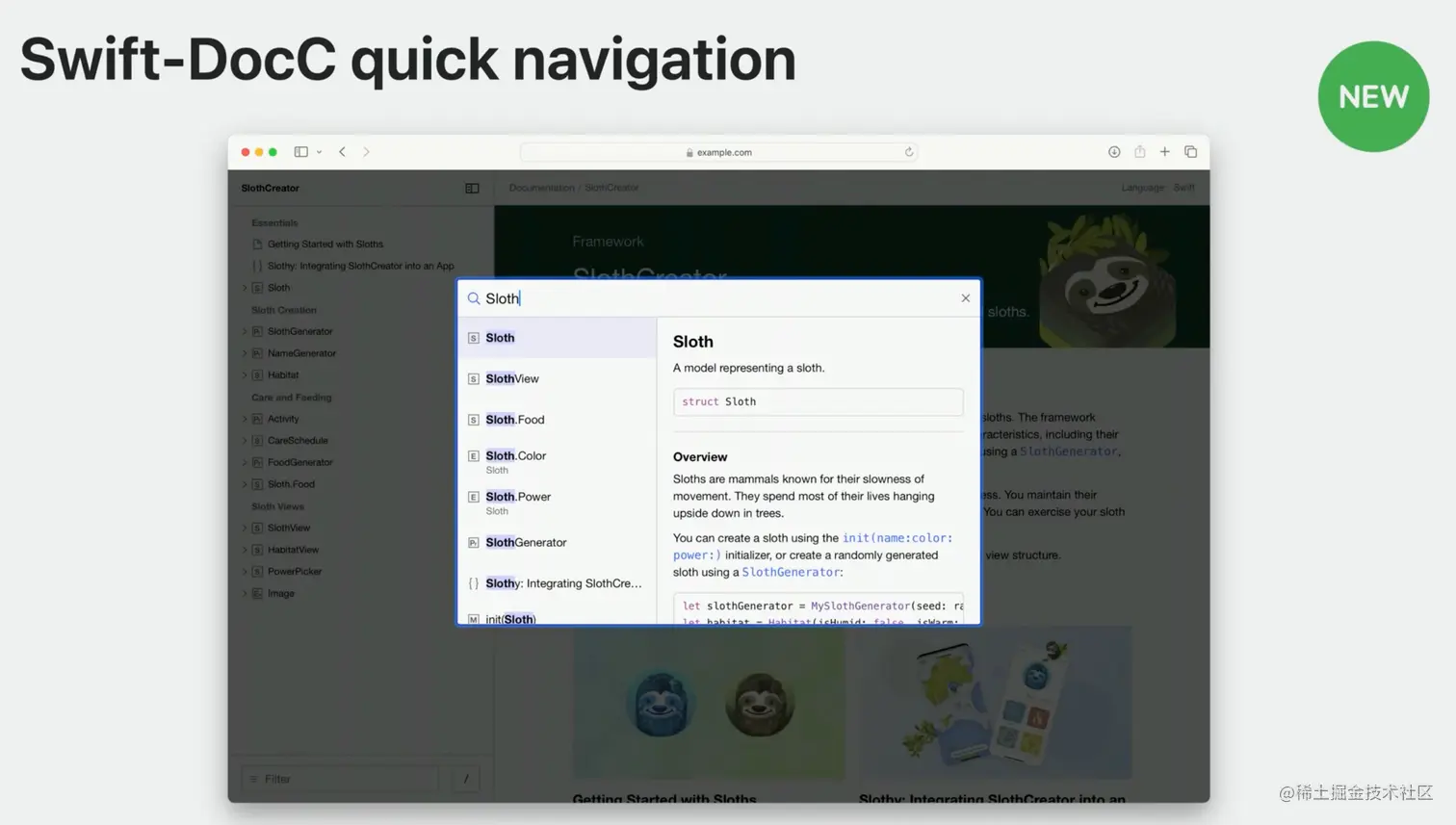 WWDC23 - 使用 Swift-DocC 构建丰富的文档通过 Xcode 15 提供的文档预览界面，我们可以更加方便 - 掘金