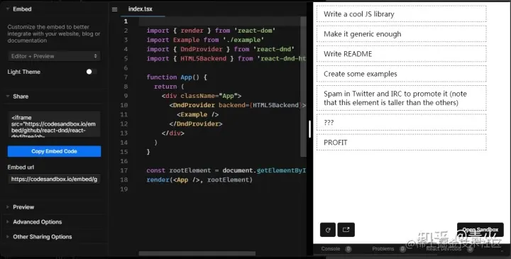 React拖拽排序组件库对比研究基于react的拖拽功能，有这么几个比较流行的库： react-dnd react-be - 掘金