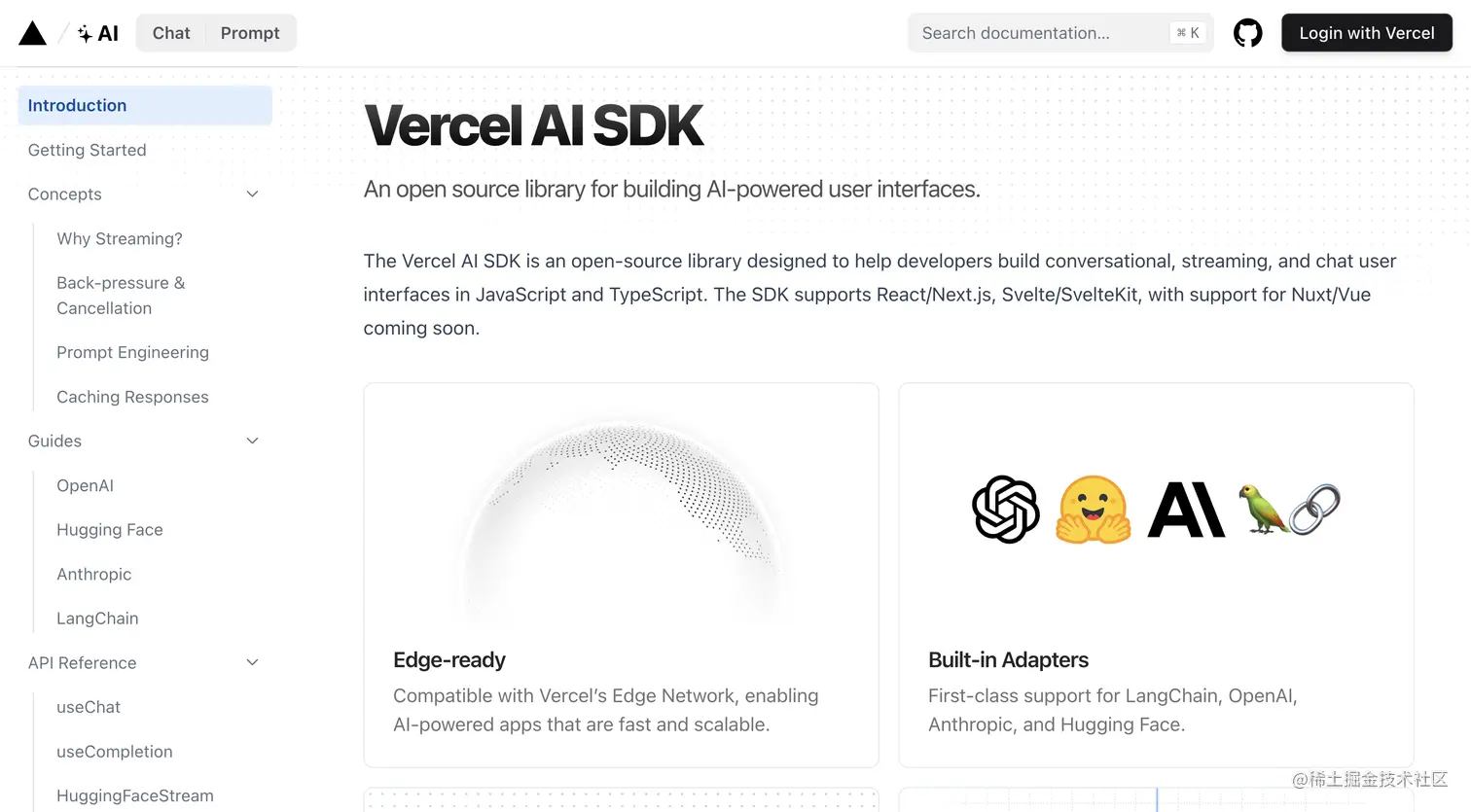 Vercel 推出 AI SDK、AI 应用模板，快速构建 AI 应用！近日， Vercel 推出了全新的工具来改善 A - 掘金