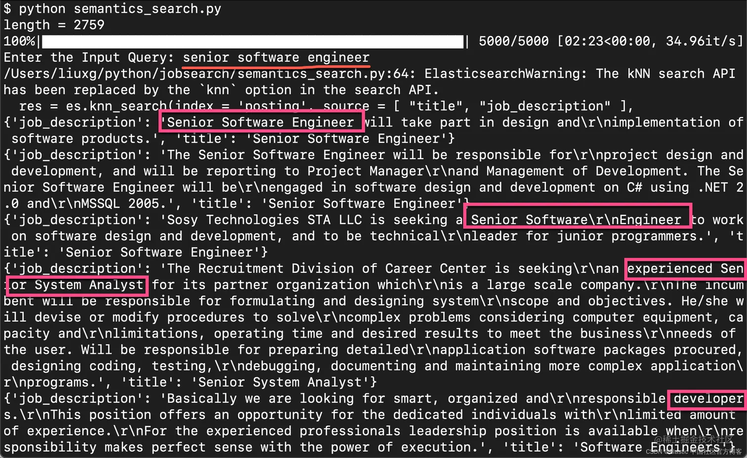 Elasticsearch：运用 Python 实现在 Elasticsearch 上的向量搜索向量搜索在最新的 Ela 掘金