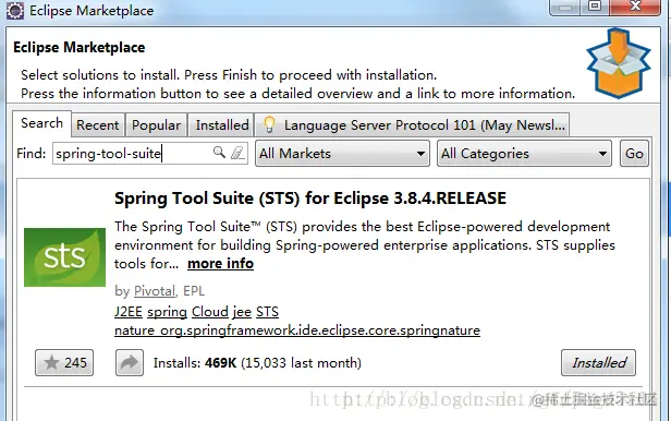 eclipse安装spring boot插件spring tool suite进行spring cloud的学习，要安装 - 掘金