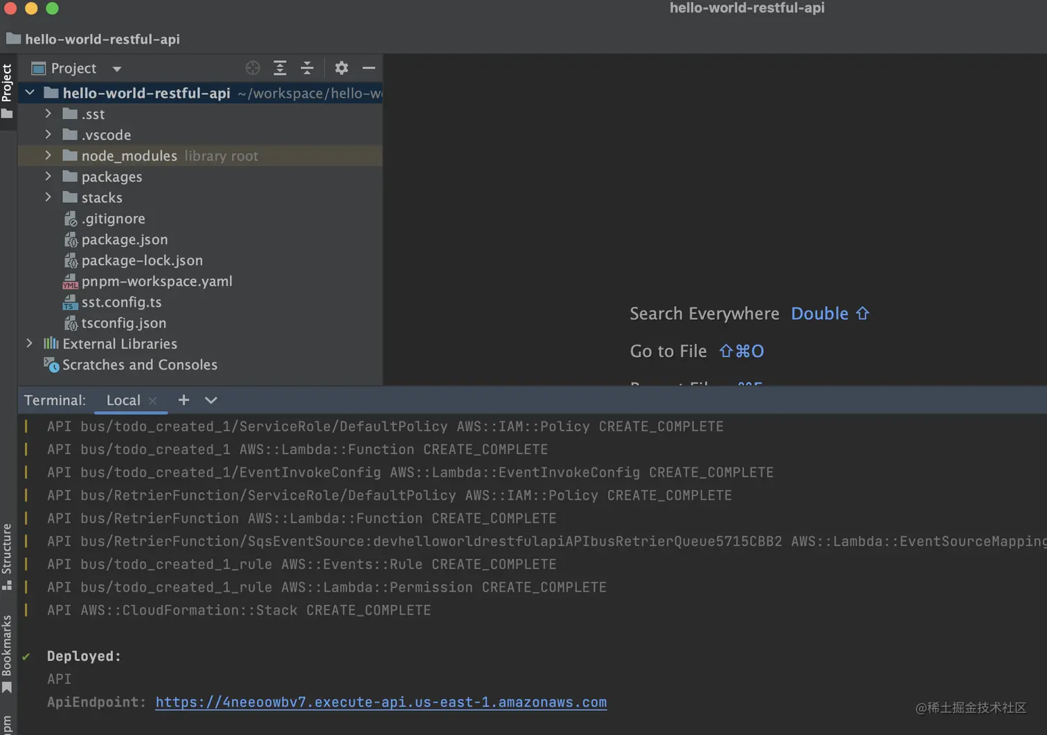 安装SST框架并部署第一个AWS Lambda服务[AWS Lambda教程-SST系列] - 掘金