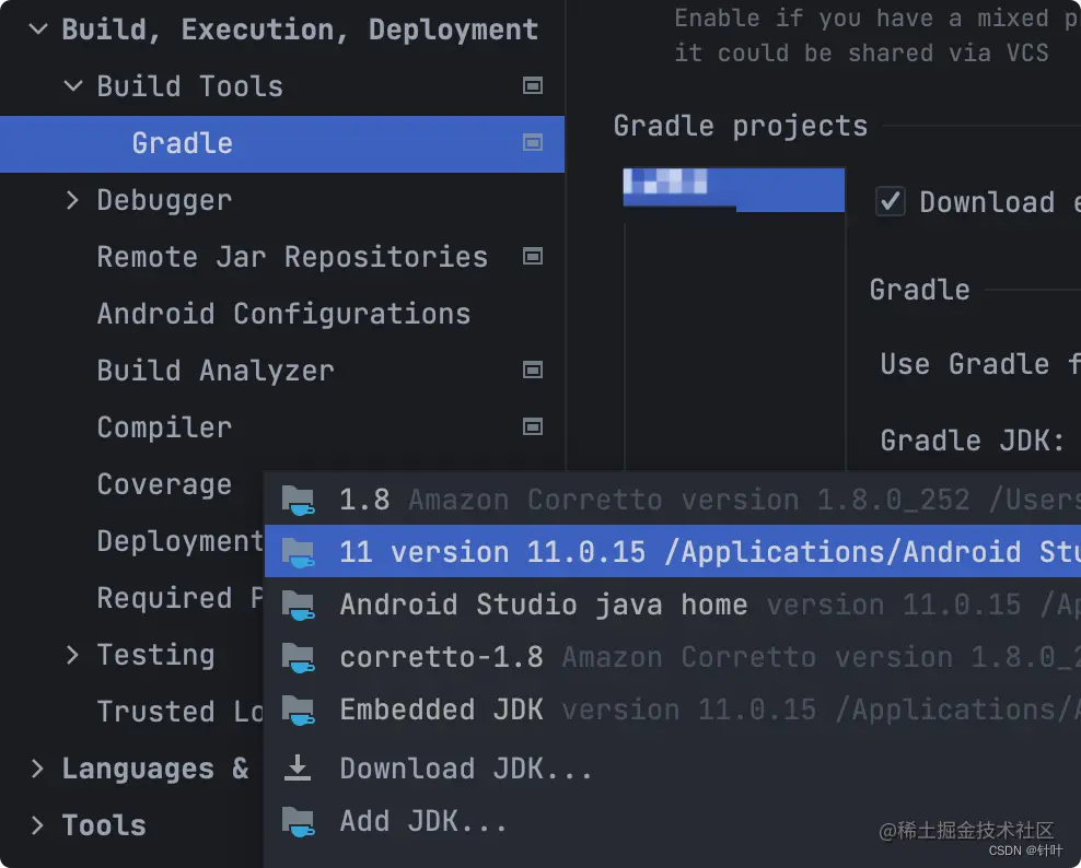 删除Android Studio中重复的JDK配置可能因为一些不经意的操作，导致如下这种情况：出现多余重复的JDK路径配 - 掘金