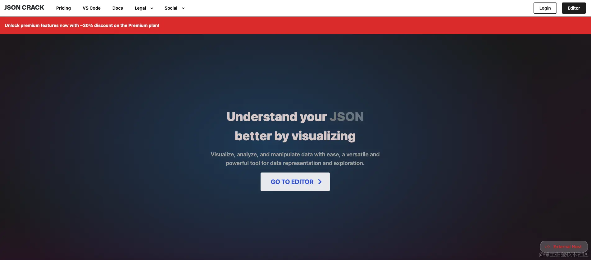 27K star！这款开源可视利器帮你一眼看穿JSON今天我们推荐的推荐的项目帮你快速将JSON可视化，让你可以一眼看懂 - 掘金