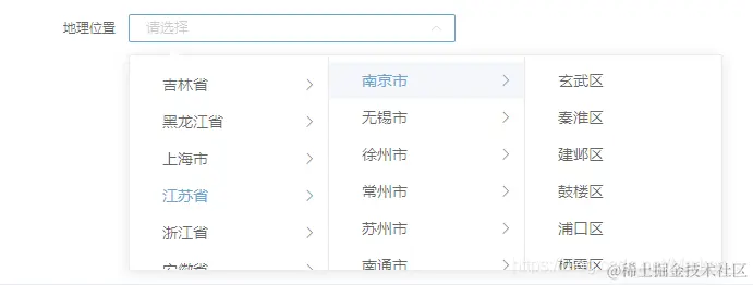 Element UI 中国省市区级联数据前端工作过程中难免会要用到选择地址的时候,除了从后台获取特定地区数据的情况外,一 - 掘金 Element UI 中国省市区级联数据前端工作过程中难免会要用到选择地址的时候,除了从后台获取特定地区数据的情况外,一 - 掘金