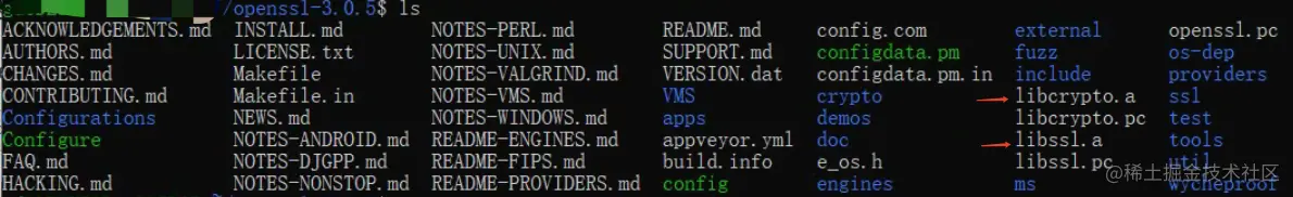 WSL（Linux）上安装openssl编译静态库及其使用本文讲述在 WSL（Linux）上安装 openssl 开源库 - 掘金