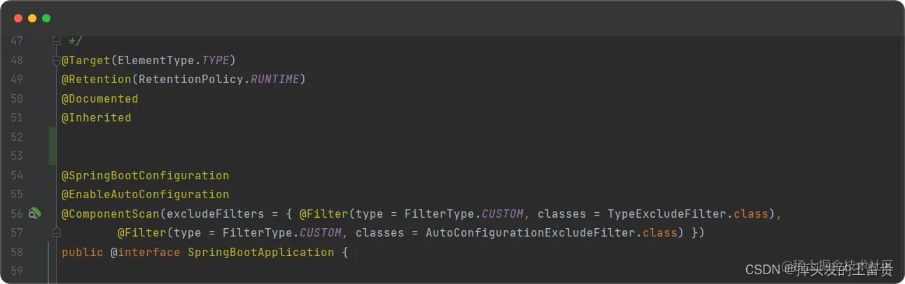 【springboot】面试组合技 天羽屠龙舞，springbootapplication注解的作用是什么？springboot怎么实现自动装配的？ 掘金