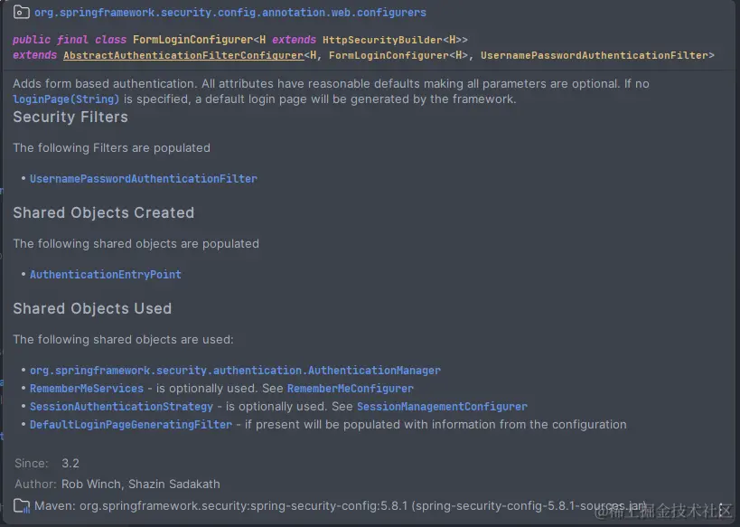Spring Security初始化过程以及AuthenticationManager详解以及如何自定义认证方式 (1) - 掘金