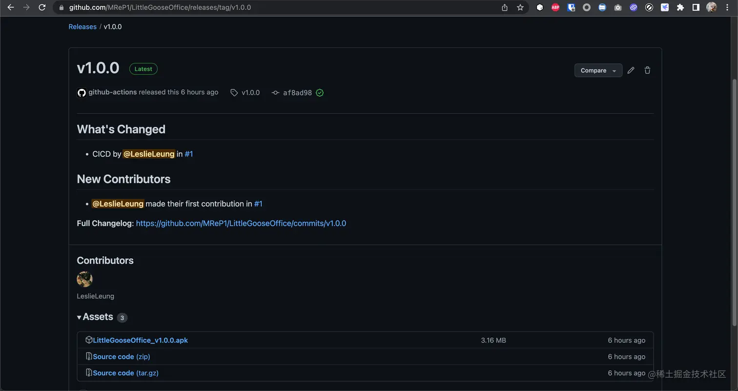 Android 项目使用 Github Actions 实现自动打包发布本文介绍如何使用GitHub Actions实现 - 掘金