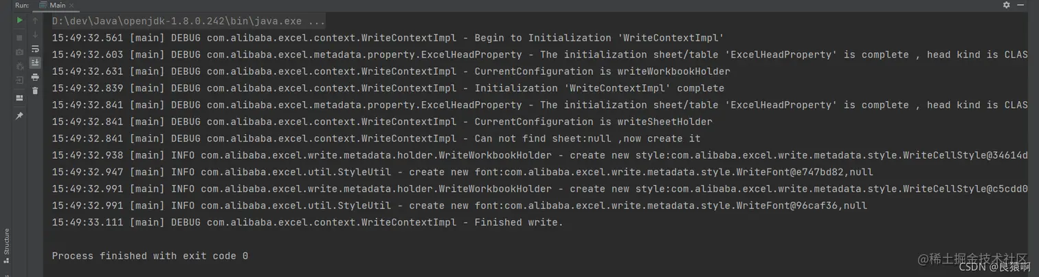 Java使用easyexcel操作excel表格easyexcel是阿里巴巴开源的一个基于java的简单、省内存的读写e 掘金
