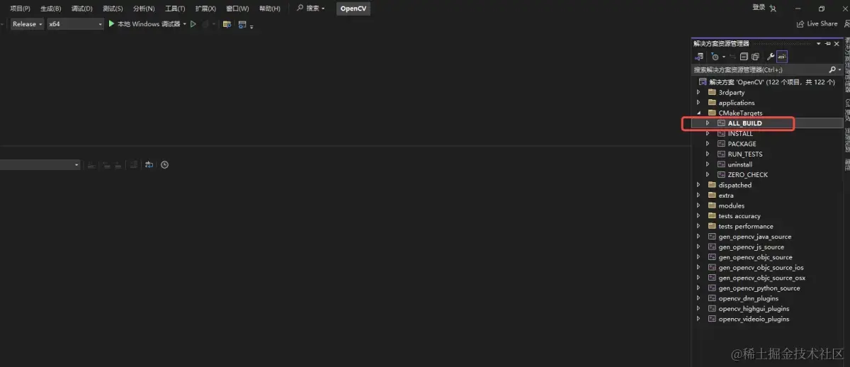Windows 下使用 CMake + Visual Studio 2022 编译 OpenCV 4.8.1 及其扩展模块 - 掘金