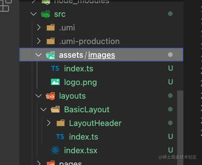 添加并配置 Layout 布局config/config.ts 下配置 可以在这里直接加一些配置信息，也可以在 umi - 掘金