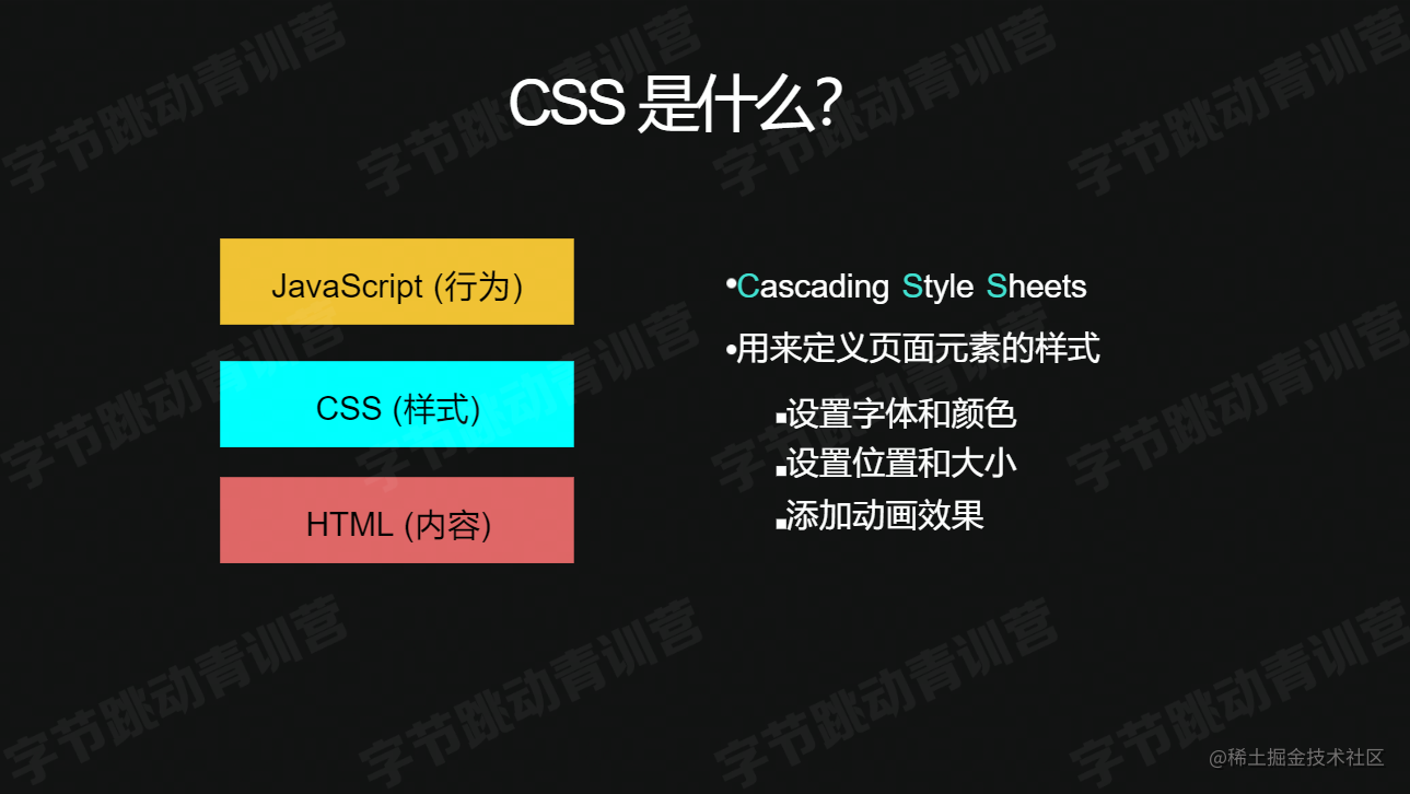 理解css【1】 青训营笔记 掘金