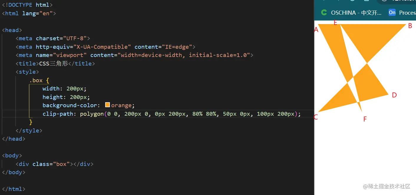 CSS画多边形及clip-path: polygon()属性原理首先用以下代码画出一个正方形。 二、引用clip-pat - 掘金