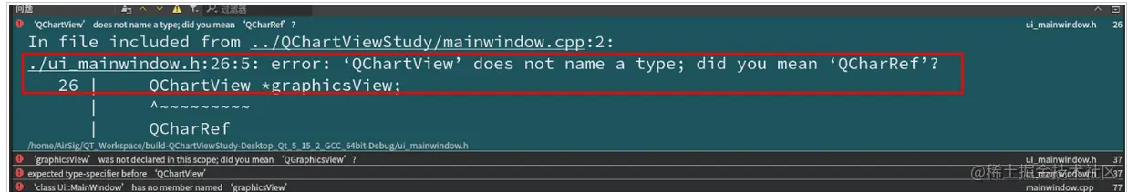 解决QT QGraphicsView提升到QChartView报错的问题使用QT提供的QChartView来绘制图表,提 - 掘金