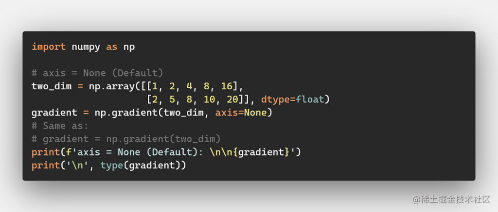 np.gradient() - 一个简单的图解指南 - 掘金