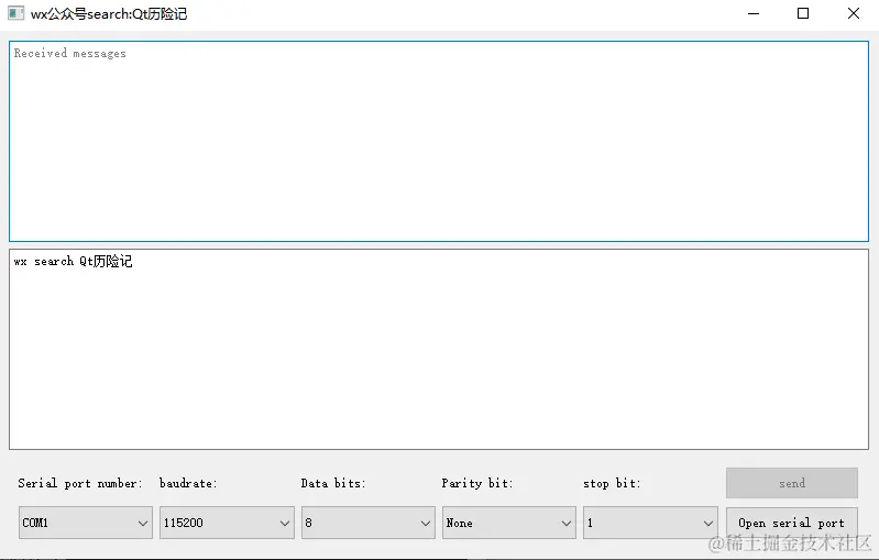 基于Qt串口Serial Port配置纯代码实现(桌面和嵌入式平台)Qt 串口类不仅在 Windows 能用，还能在 L - 掘金