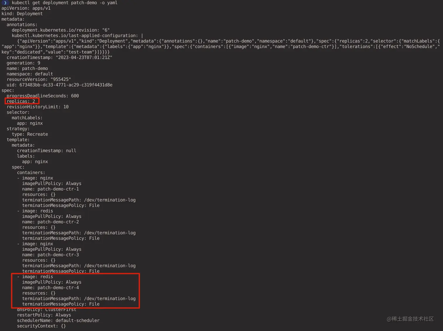 使用 Kubectl Patch 命令更新资源文章介绍了 kubectl patch 命令的语法和使用方法，包括三种 s - 掘金