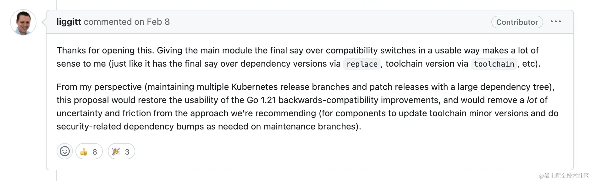 Go 负责人 rsc 翻车，决定追加 godebug 行大家好，我是煎鱼。 上年我给大家分享过《加大力度！Go 将会增强 - 掘金