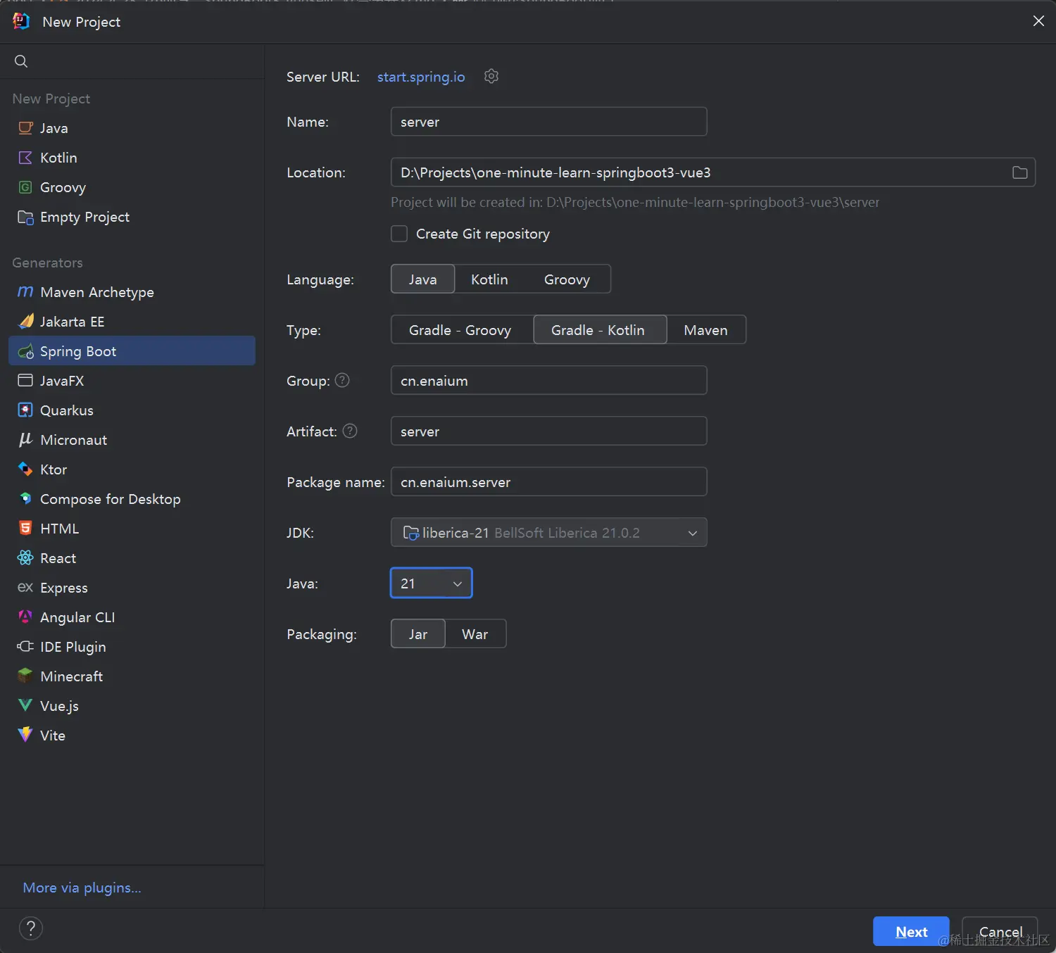 1小时学会SpringBoot3+Vue3前后端分离开发大家可能刚学会Java和Vue之后都会想下一步是什么？那么就先把 - 掘金