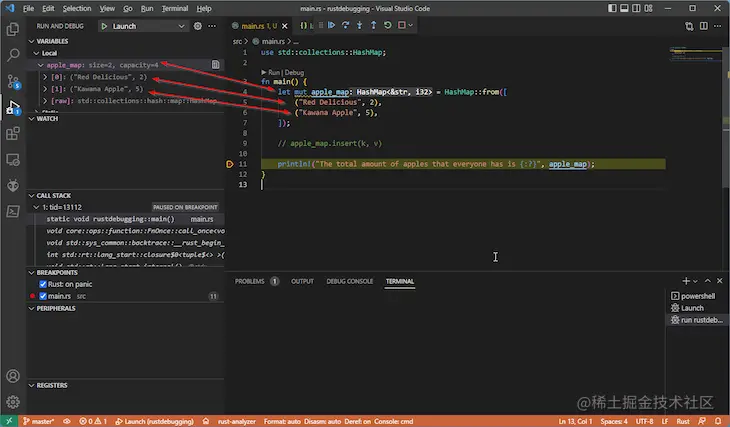 在vscode中实现rust编程调试指南在 Vs Code 中调试 Rust：终极指南 Rust因其易用性、安全性和高性 掘金