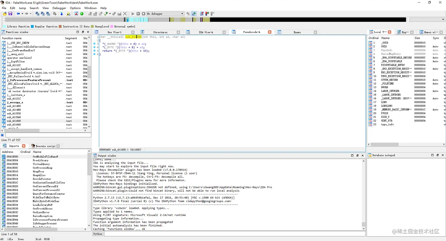 IDA自动结构体识别插件实现原理分析本文已参与「新人创作礼」活动，一起开启掘金创作之路。 引用 [toc] 简介 笔者在 - 掘金