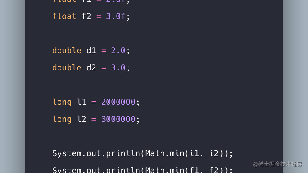 Java Math min 