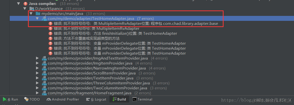 Compilation failed； see the compiler error output for details： - 掘金