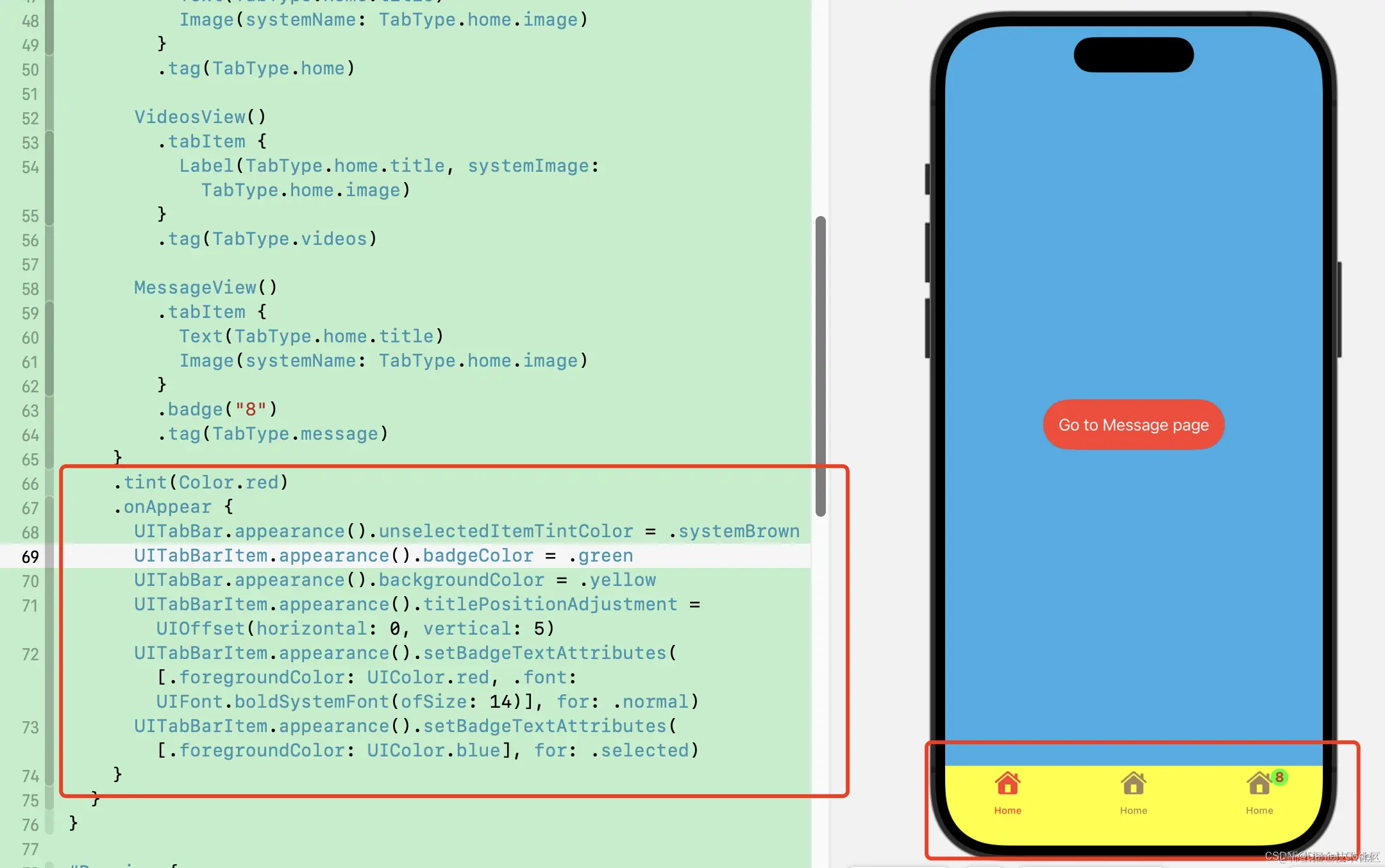 swiftui中TabView使用，以及Tab使用注意TabView官方文档：TabView | Apple Devel - 掘金