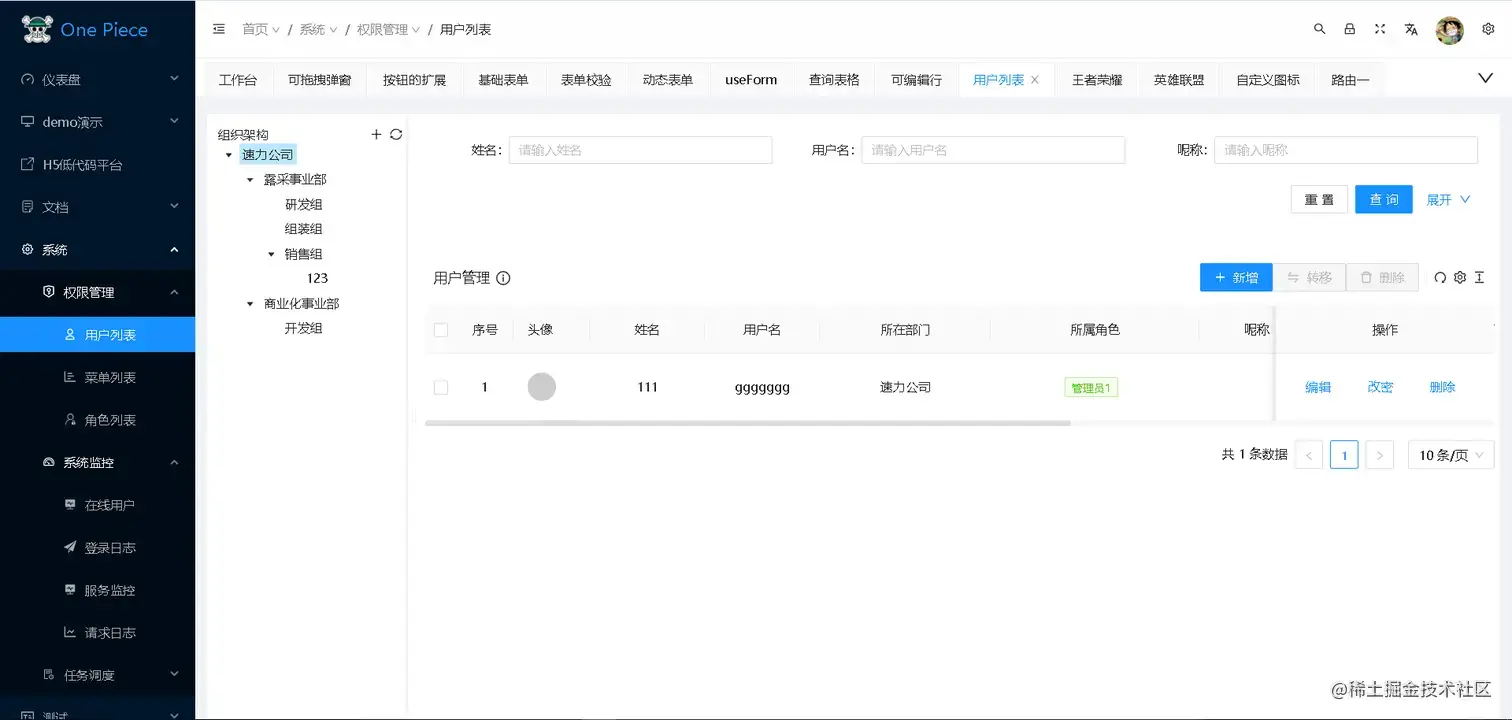 vue3 后台管理系统推荐 - 掘金