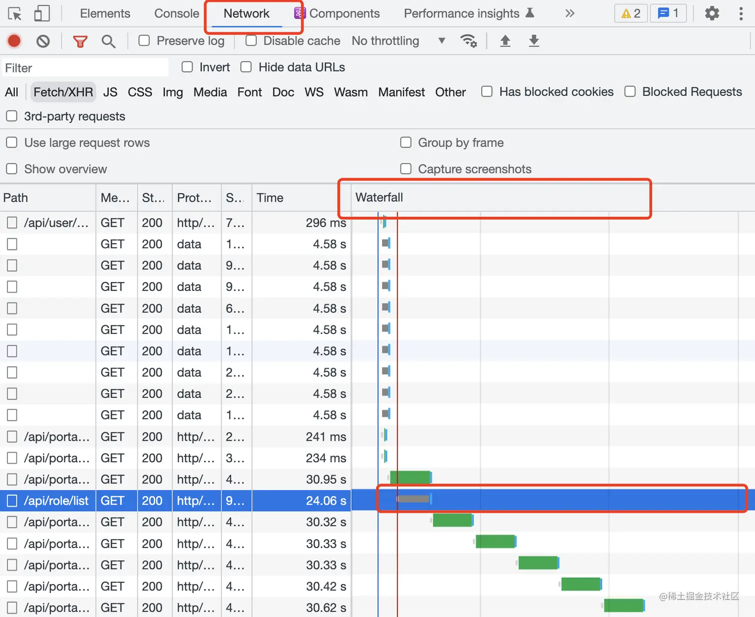 API 请求慢？这次锅真不在后端我们在开发过程中，发现后端 API 请求特别慢，于是跟后端抱怨。 “怎么 API 这么慢 - 掘金