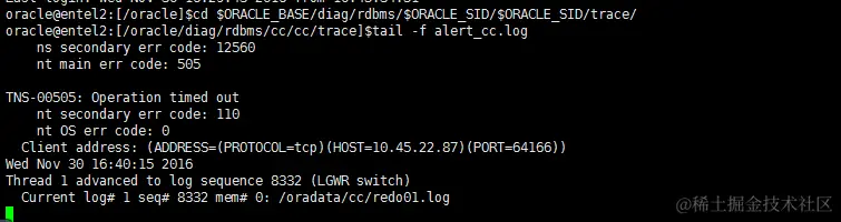 Oracle-Alert log解读-CSDN博客告警日志文件是一类特殊的跟踪文件（trace file）。告警日志文件 - 掘金