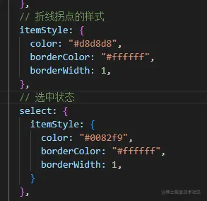 echarts, 点击点且保持选中高亮的状态需求背景：需要给予数据点点击事件，且保持选中高亮的状态（类似于单选选中的状态 - 掘金