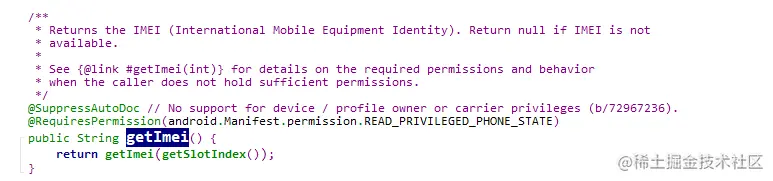 AndroidID、IMEI、OAID获取我正在参加「掘金·启航计划」 前言 1. AndroidID获取 1.1 所需 - 掘金