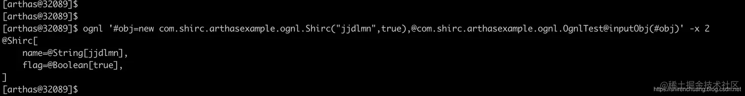 【Arthas】命令之ognl使用姿势还不了解Arthas怎么安装启动的可以翻阅 【Arthas】初始Arthas,安装 - 掘金