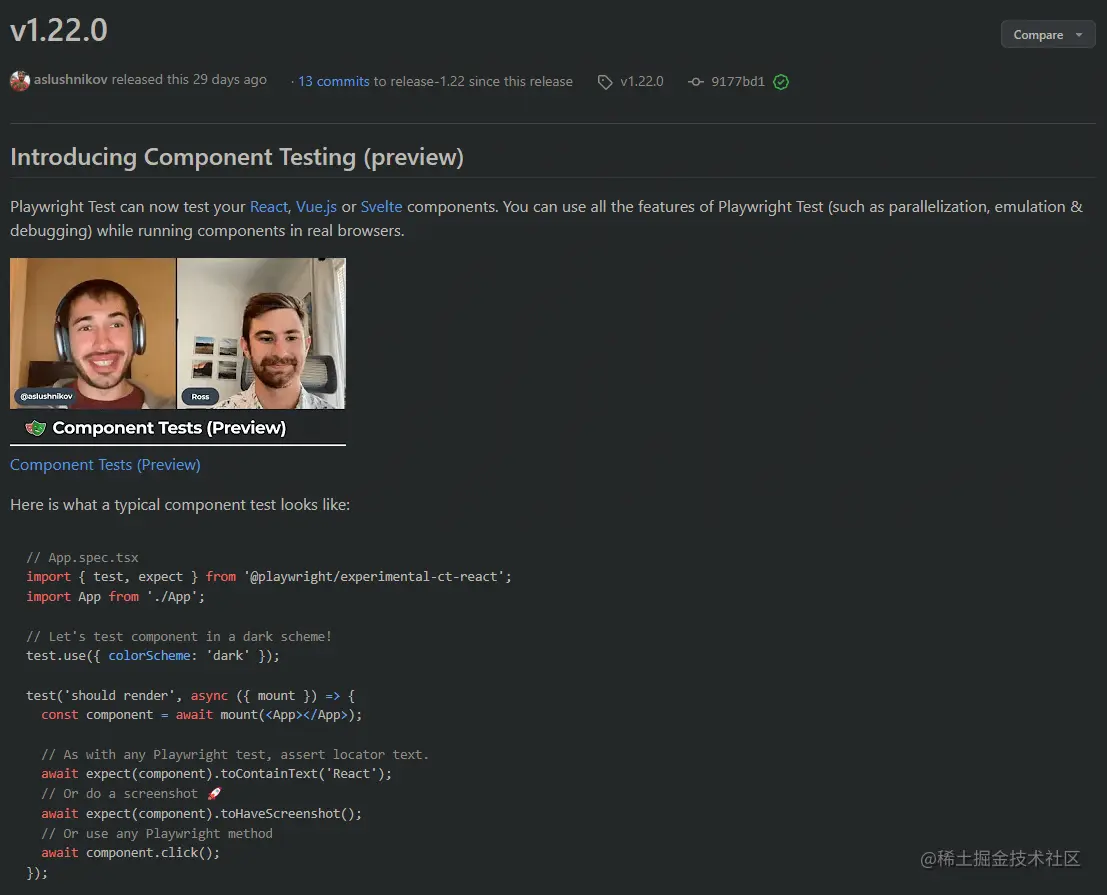 Playwright教程。开始使用Playwright框架{ "@context":"https://schema.or - 掘金