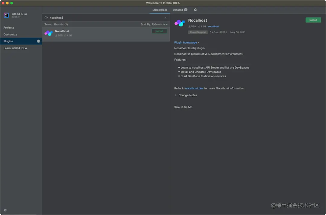 Nocalhost安装操作步骤详解01 Nocalhost安装 - VS Code - 打开 VScode 编辑器，然后 - 掘金