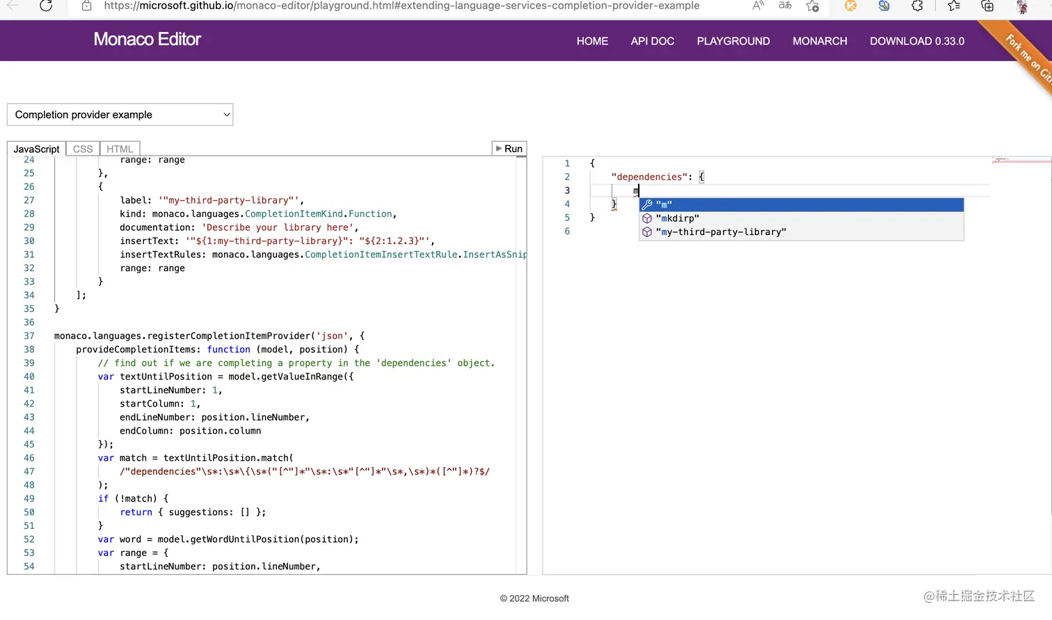 Monaco EditorMonaco Editor 是一款开源的在线代码编辑器。可以看作是一个编辑器控件，只提供了基础 - 掘金