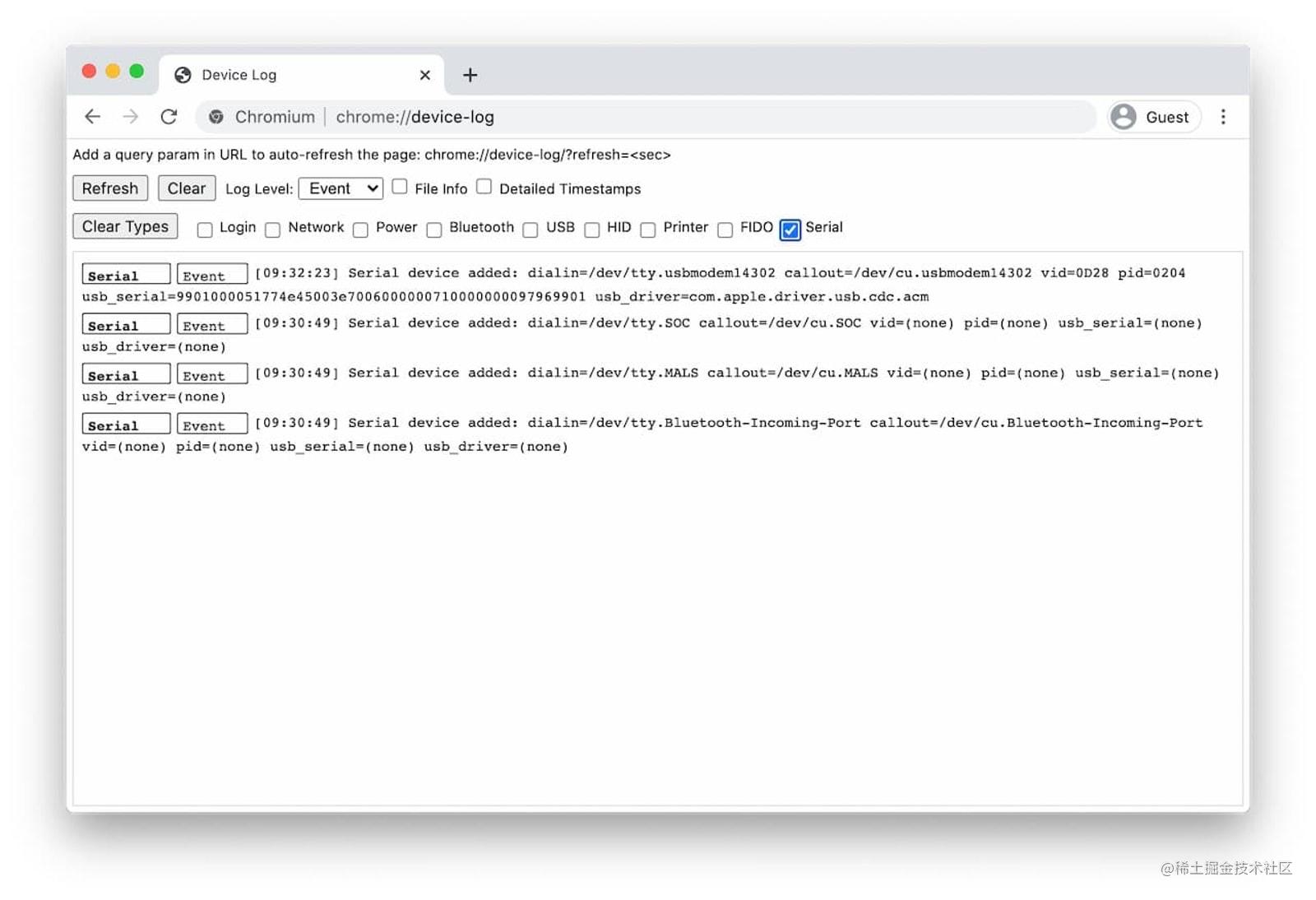Web Serial API，web端通过串口与硬件通信 - 掘金