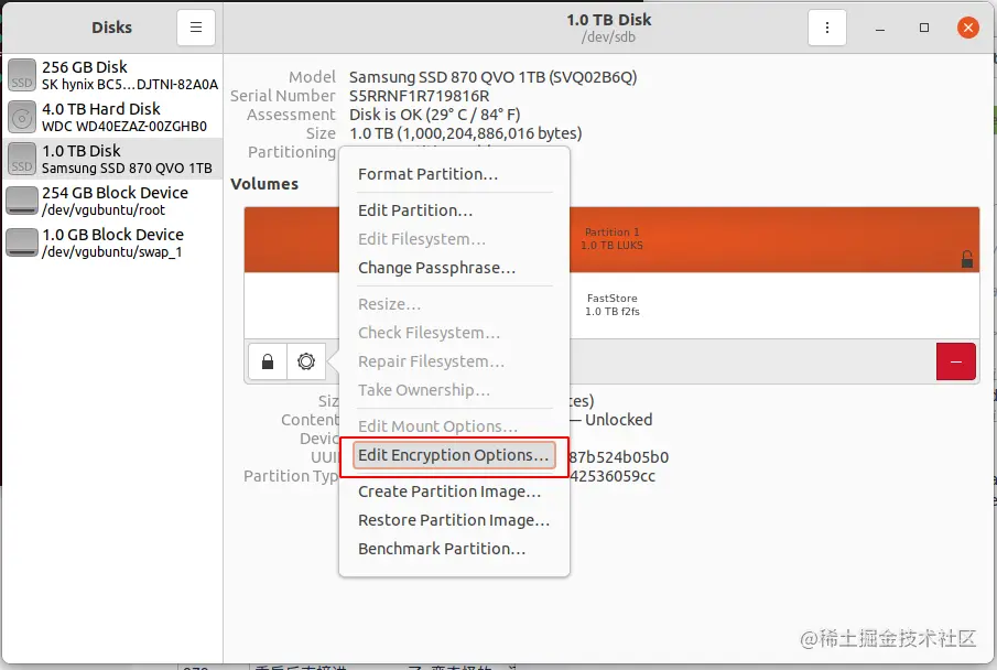 磁盘切换成F2FS文件系统并加密对于SSD和SMR技术的机械硬盘，使用F2FS可以更好的利用它们的性能。 本文将会介绍如 - 掘金