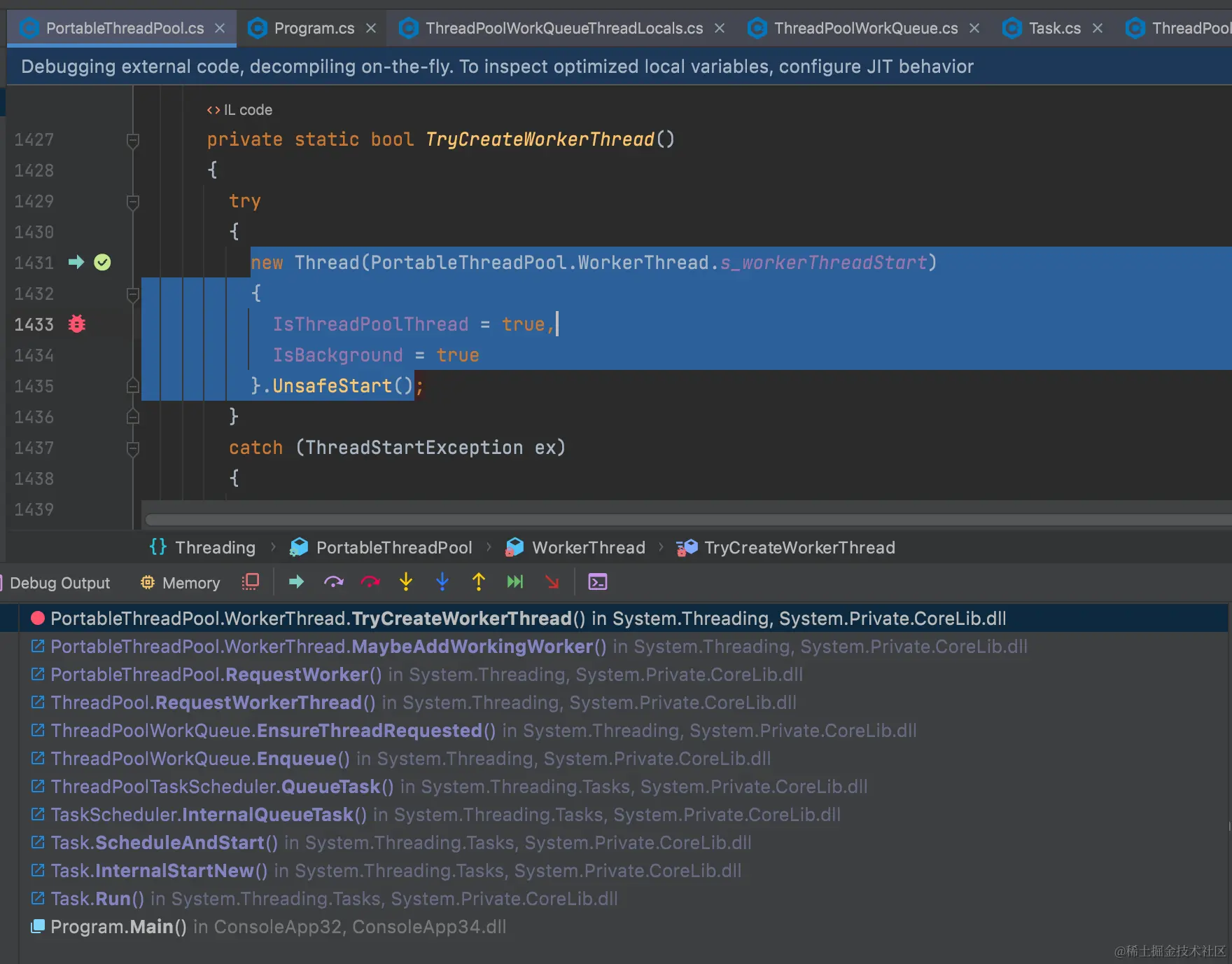 概述 .NET ThreadPool 实现 - 掘金