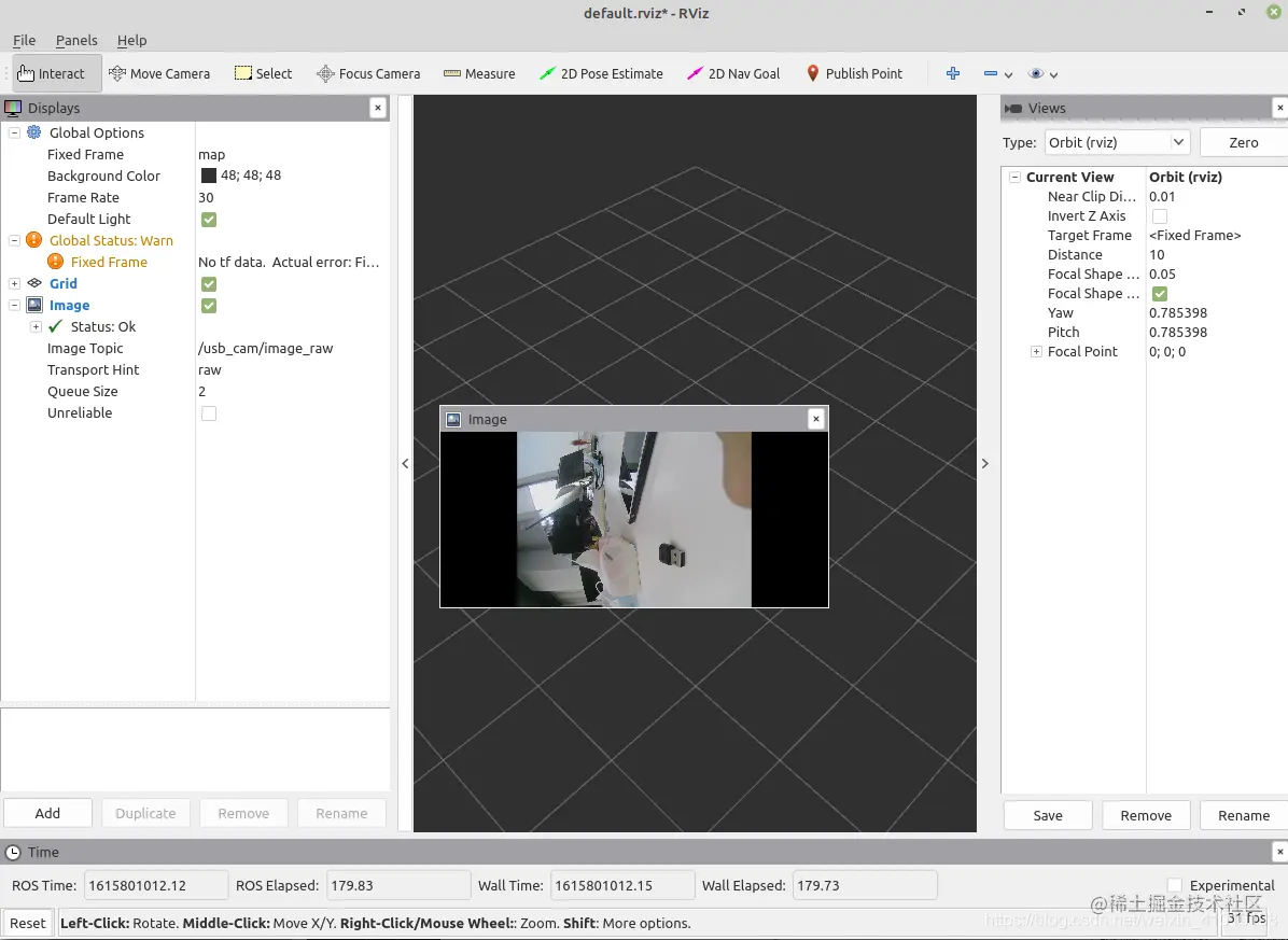 ROS调用本地摄像头数据并在rviz里实时显示本文已参与「新人创作礼」活动，一起开启掘金创作之路。 1 通过usb_ca - 掘金
