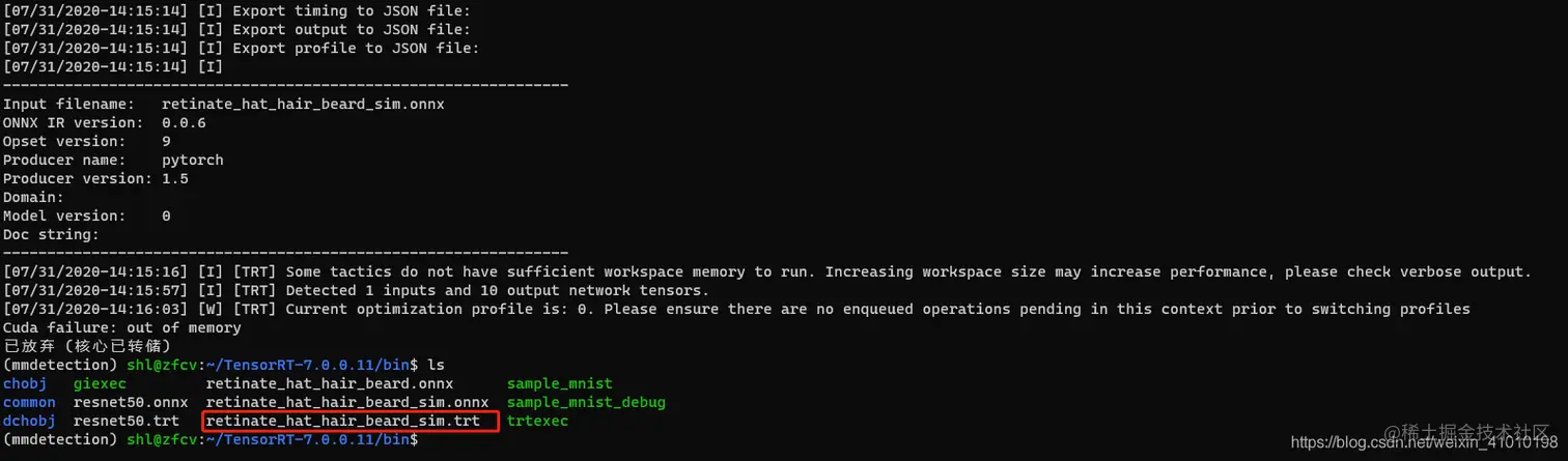 把onnx模型转TensorRT模型的trt模型报错：Your ONNX model has been generated with INT64 weights - 掘金