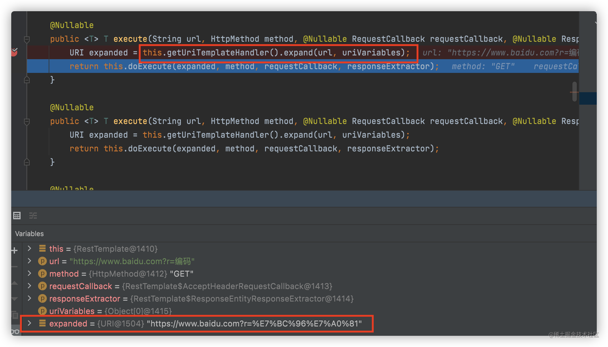 Spring RestTemplate的URLEncode分析 - 掘金