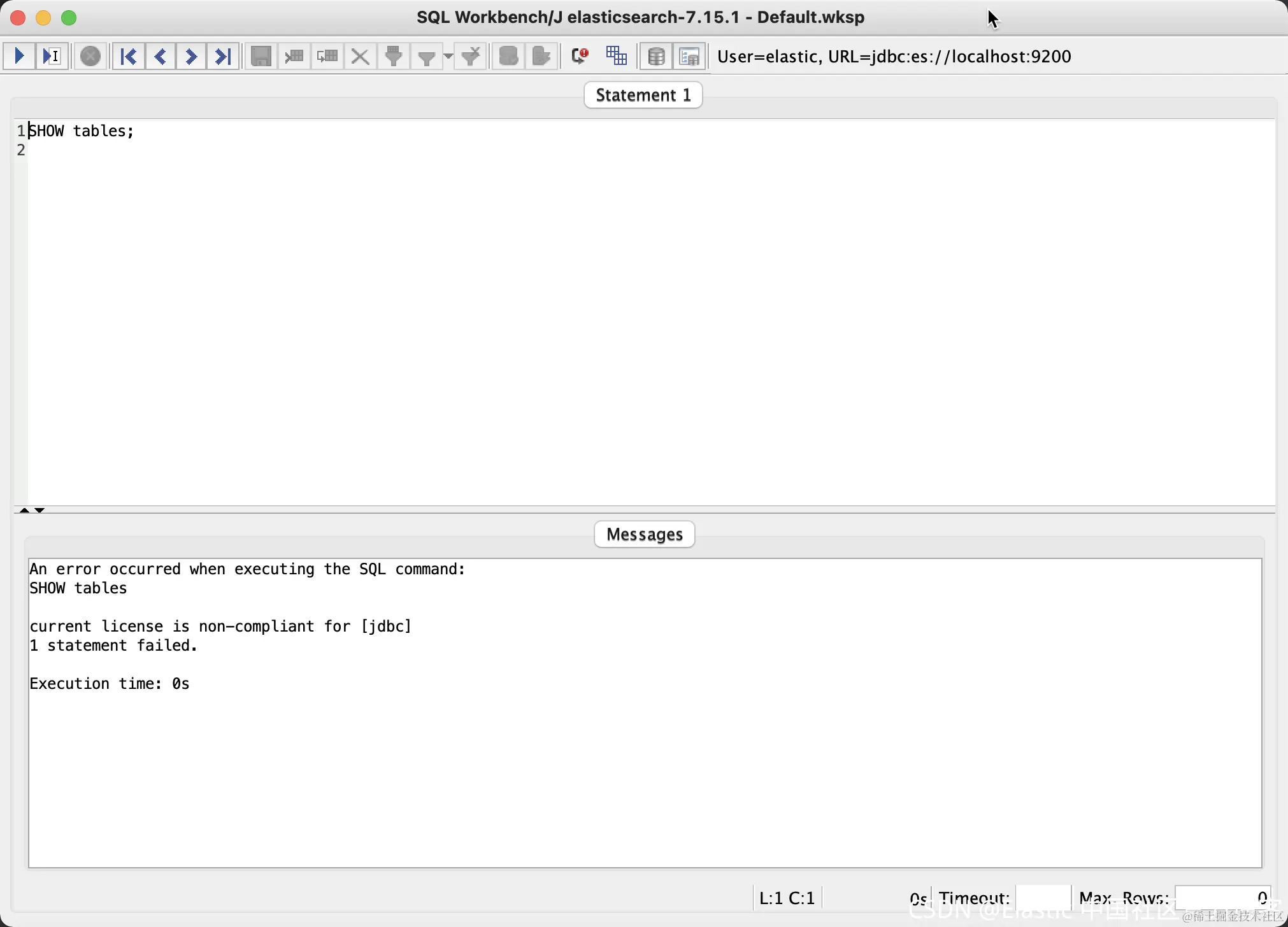 Elasticsearch：使用 JDBC client 连接到 Elasticsearch我详细地描述了如何使用 SQ - 掘金