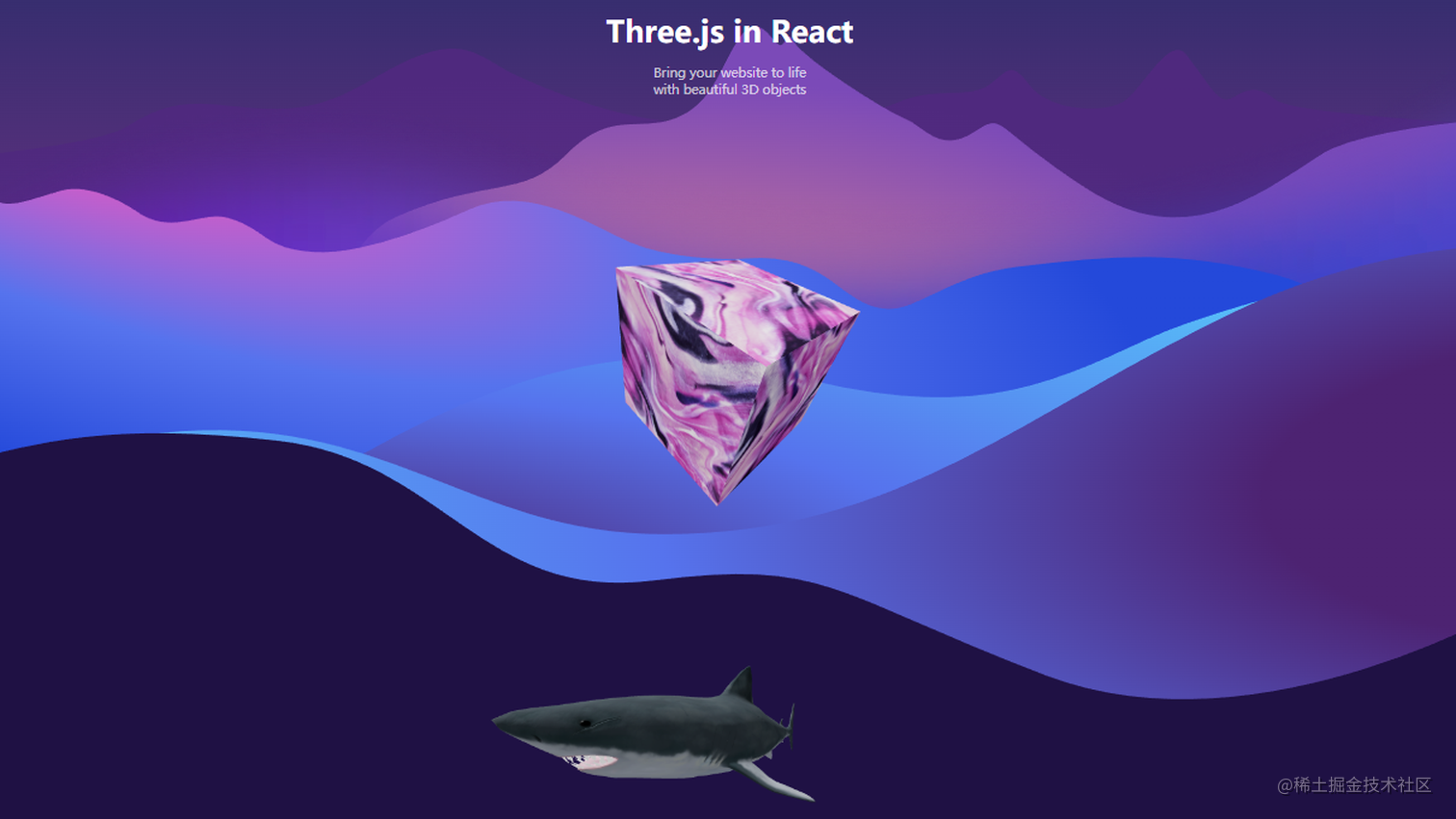 ⚡three Js R3f，在react工程项目中使用three Js 掘金