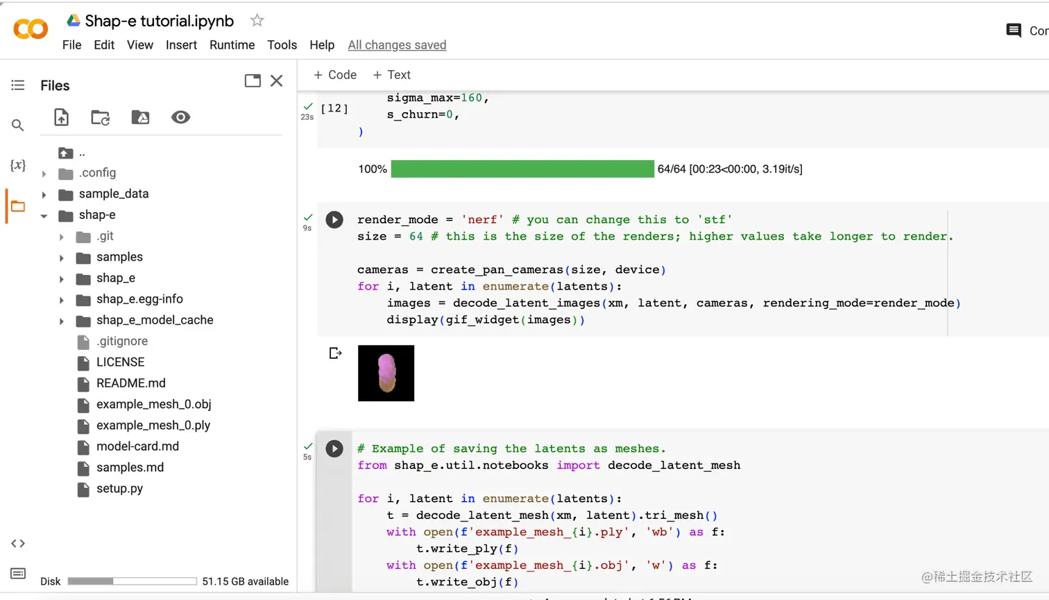 Shape-E 教程：如何设置和使用 Shap-E 模型Shap-E是OpenAI开发的一种创新模型，它可以使用文本或图 - 掘金