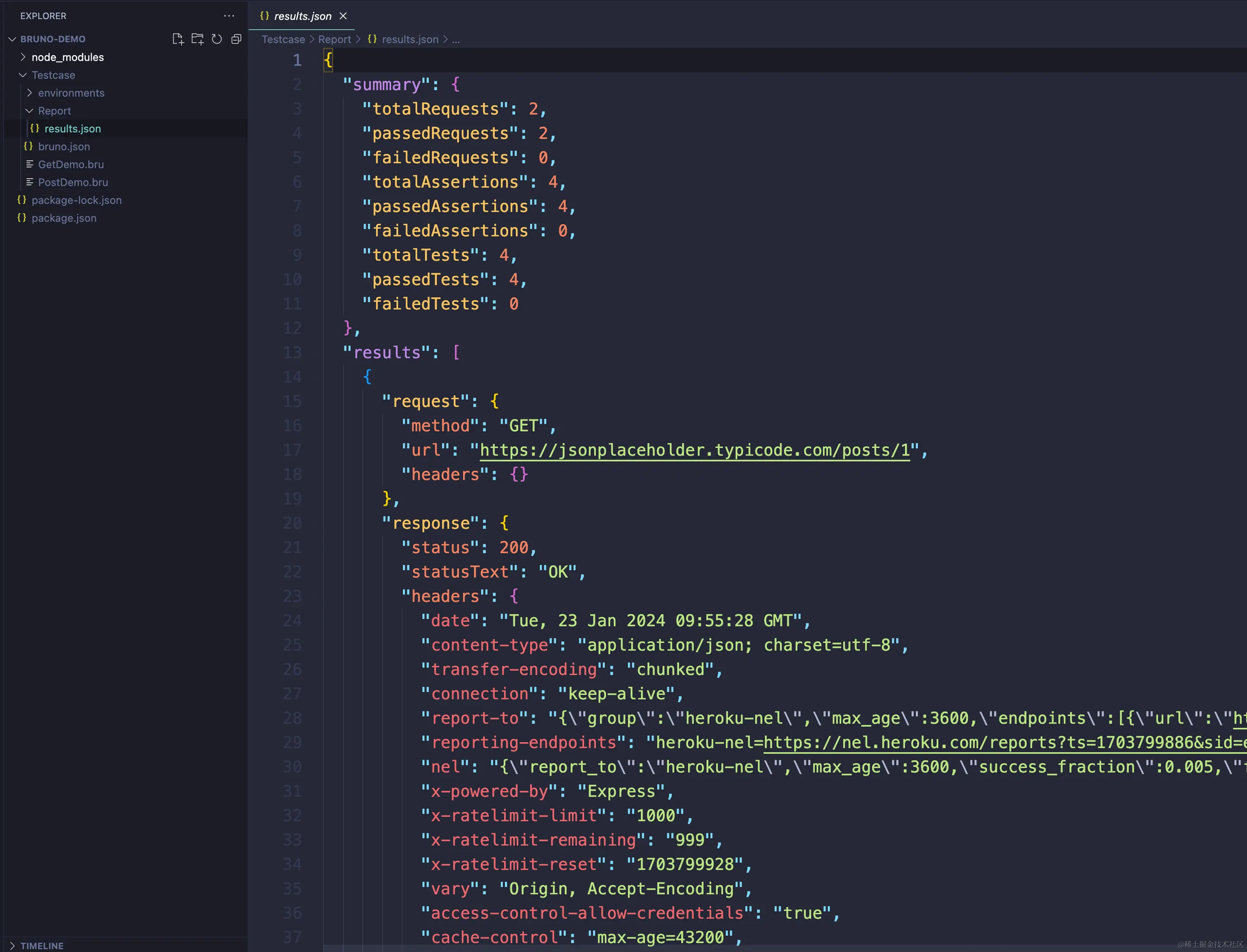 Bruno 接口自动化测试教程：从 0 到 1 搭建 Bruno 接口自动化测试项目这篇博文是 Bruno 接口自动化测 - 掘金