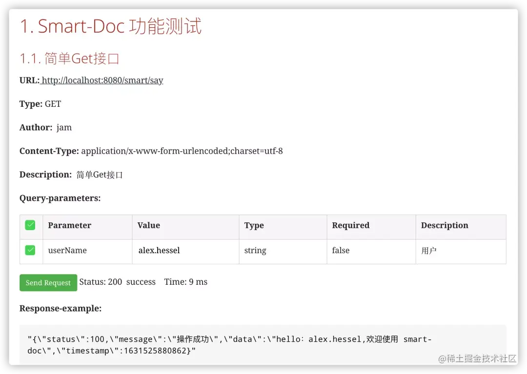 SpringBoot 生成接口文档，我用smart-doc，一款比Swagger更nice的工具！之前我在SpringB - 掘金